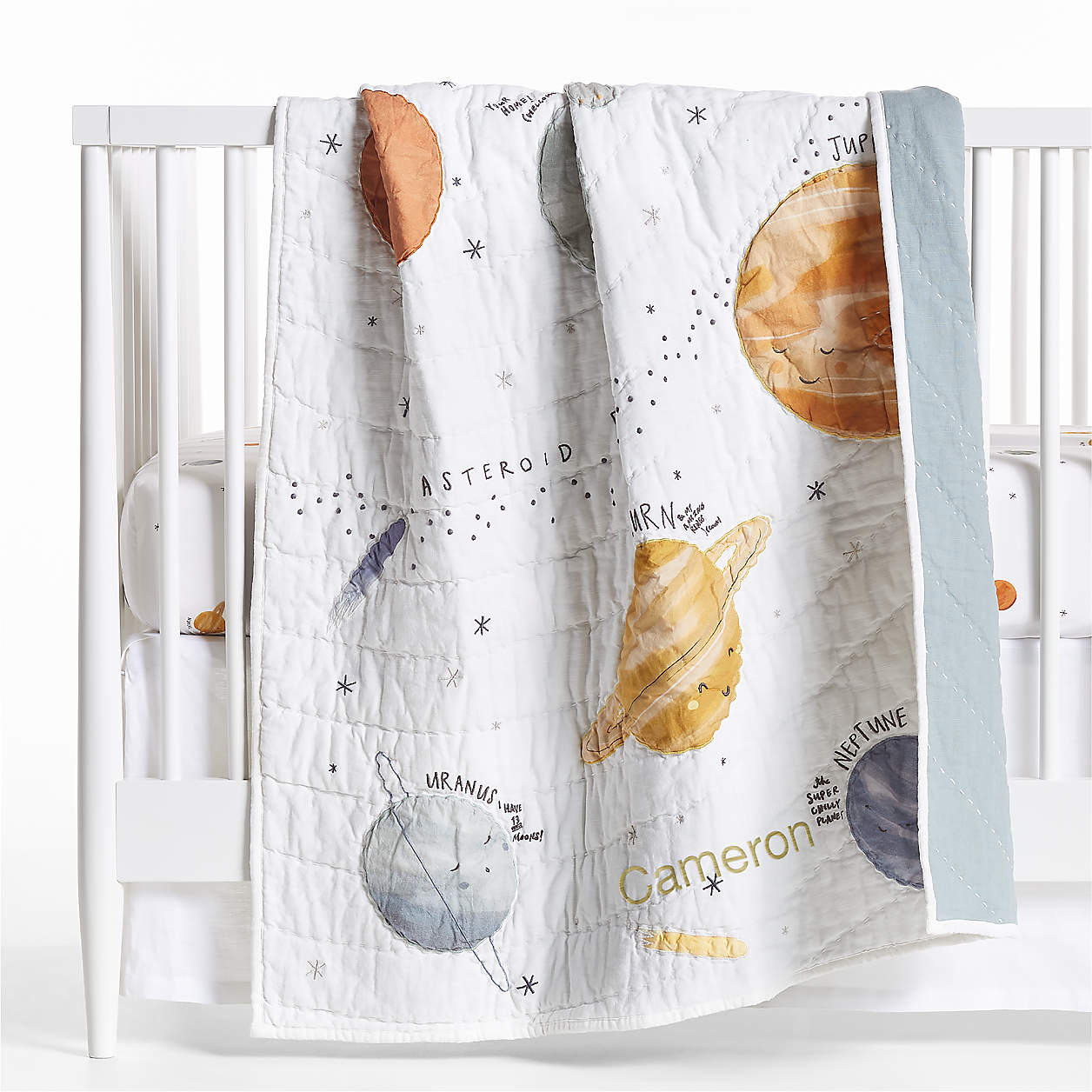 Outer Space Organic Cotton Baby Crib Bedding Set | Crate & Kids