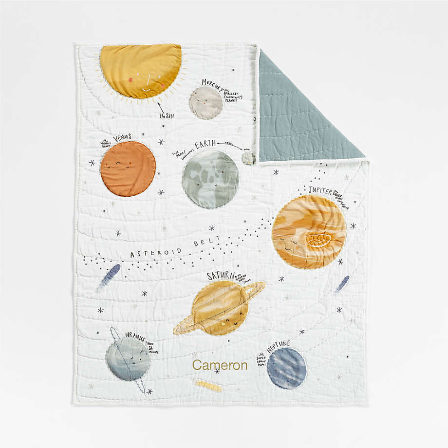 Outer Space Organic Cotton Kids Twin Quilt + Reviews | Crate & Kids Canada