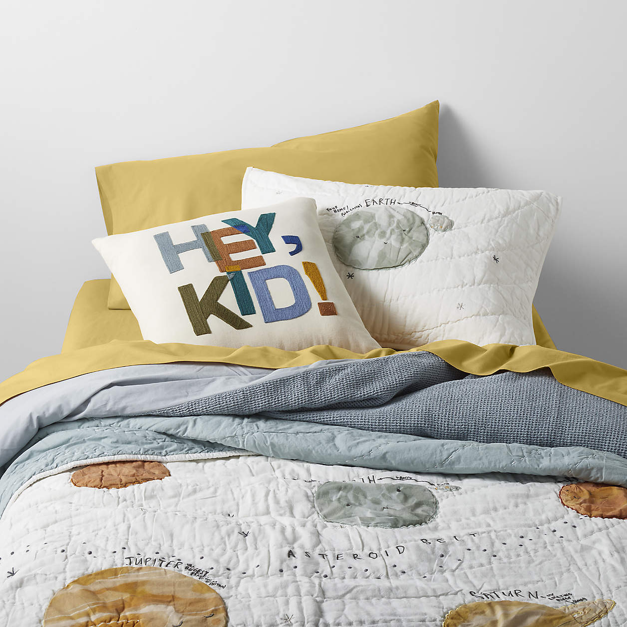 Outer Space Organic Cotton Kids Twin Quilt + Reviews | Crate & Kids
