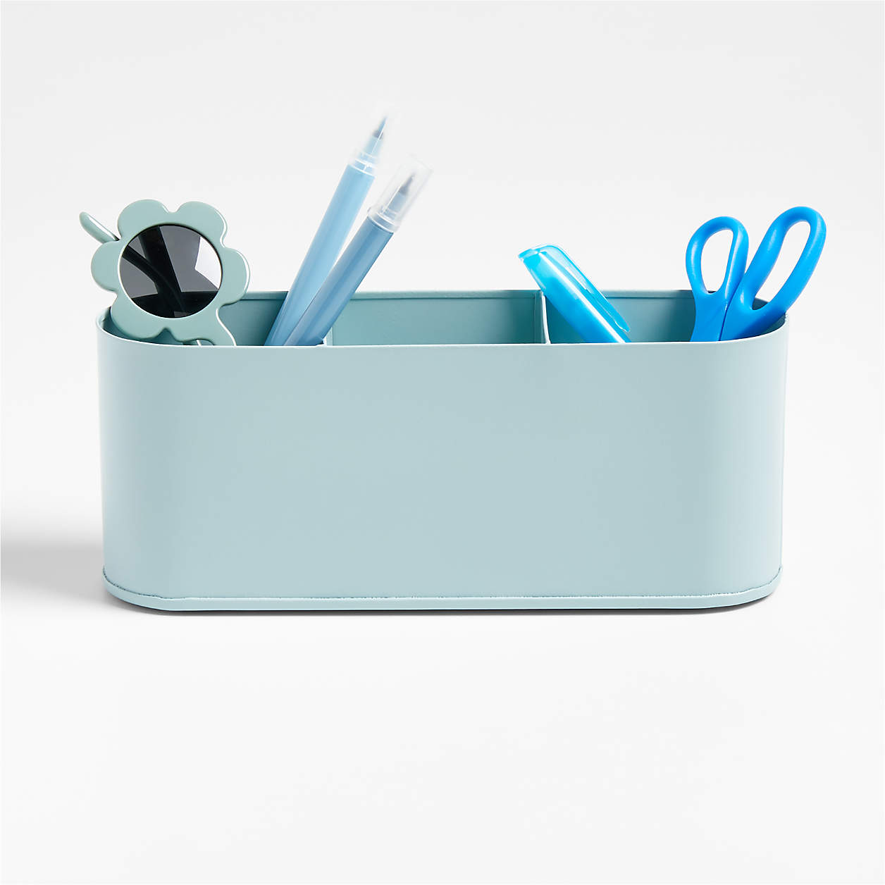 Outline Kids Cloud Blue Metal Study Desk Organizer + Reviews | Crate & Kids