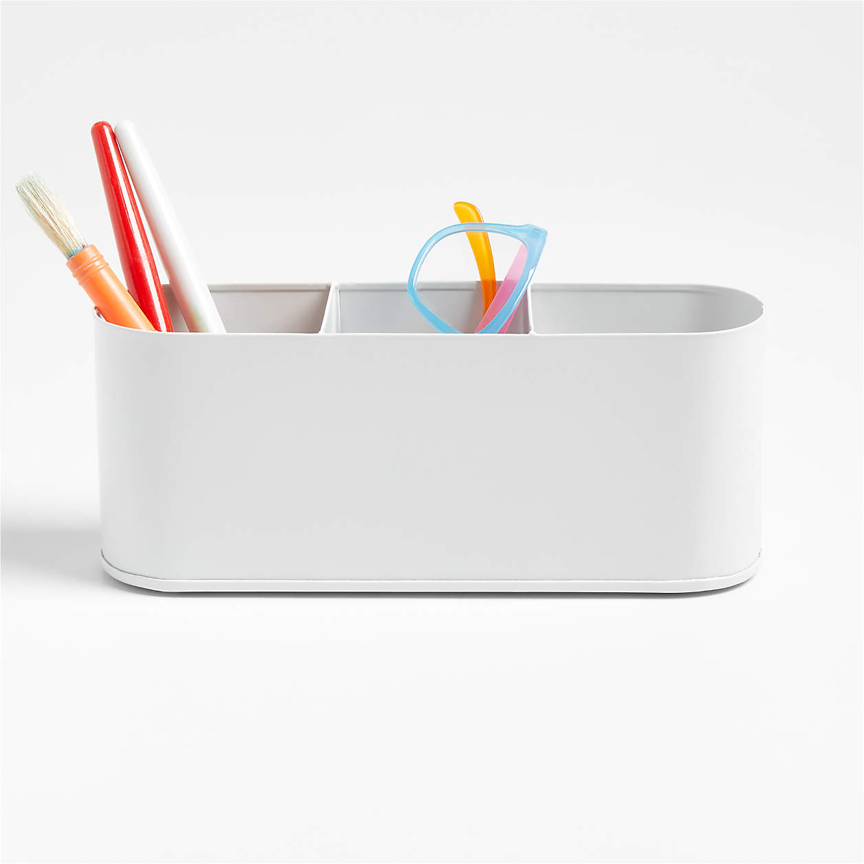 Outline Kids White Metal Study Desk Organizer | Crate & Kids