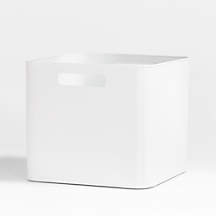 Outline White Large Metal Kids Floor Bin with Wood Lid + Reviews ...