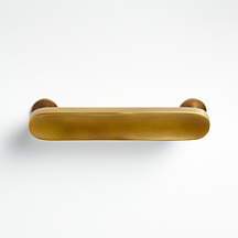 Oval 4" Antique Brass Bar Pull + Reviews | Crate & Barrel Canada