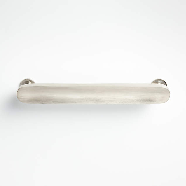 Round 6" Brushed Nickel Bar Pull + Reviews | Crate & Barrel