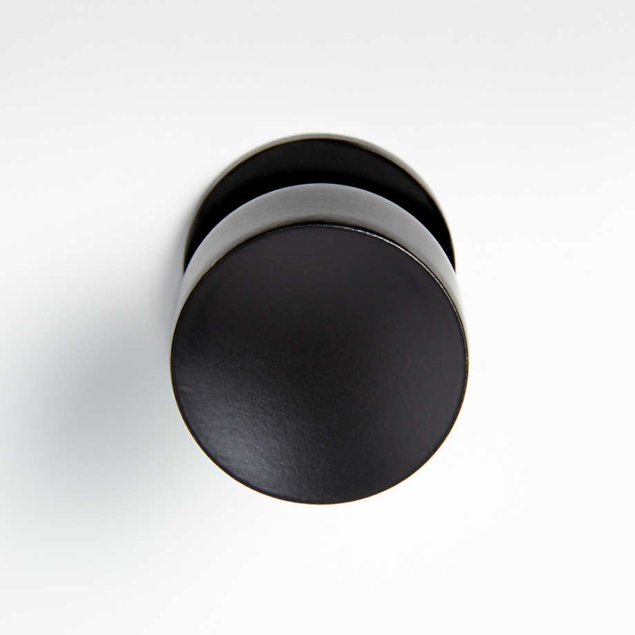 Oval Matte Black Knob + Reviews | Crate & Barrel