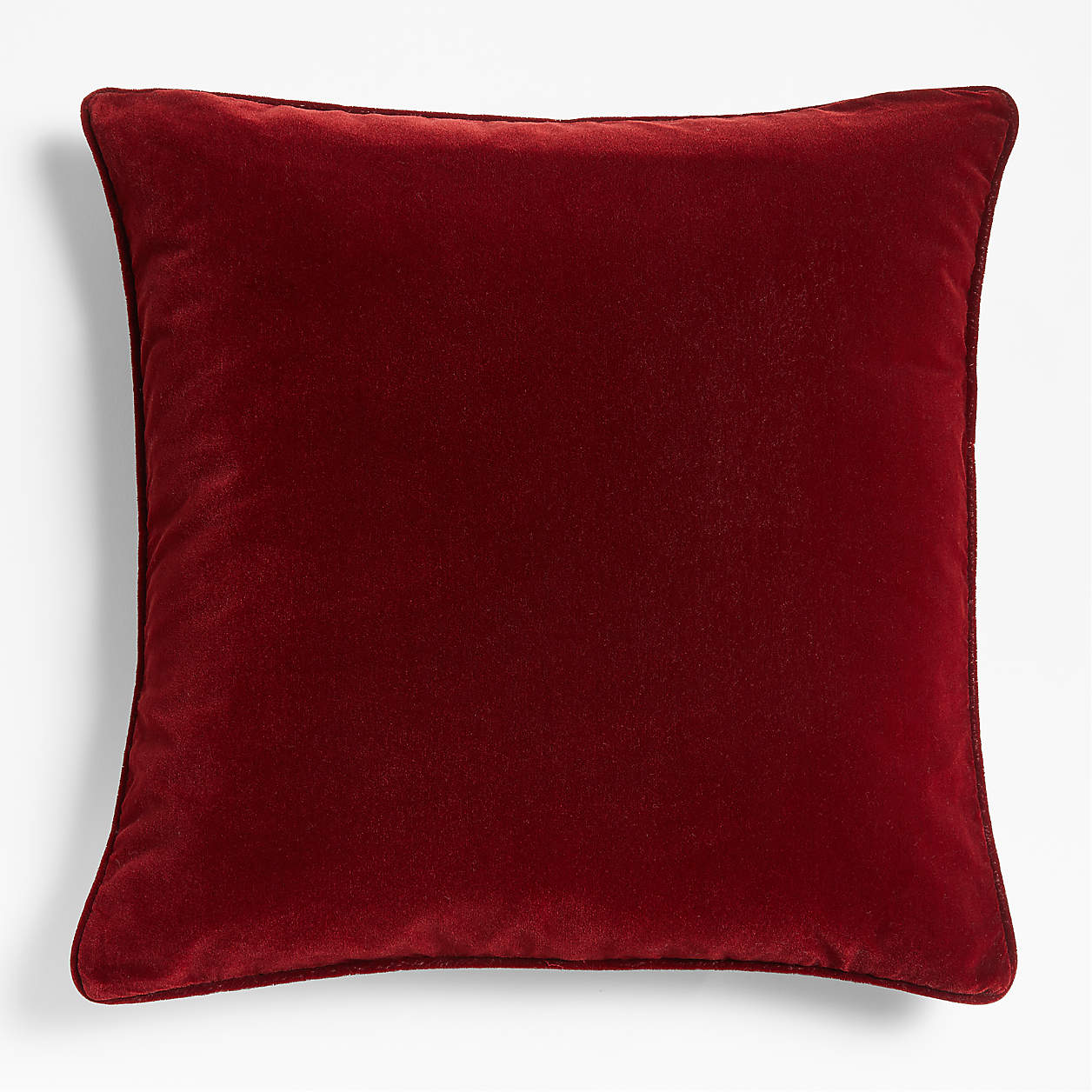 30" Oversized Faux Mohair Red Throw Pillow with Feather Insert ...