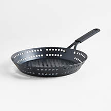 OXO Obsidian 12" Carbon Steel BBQ Fry Pan | Crate & Barrel