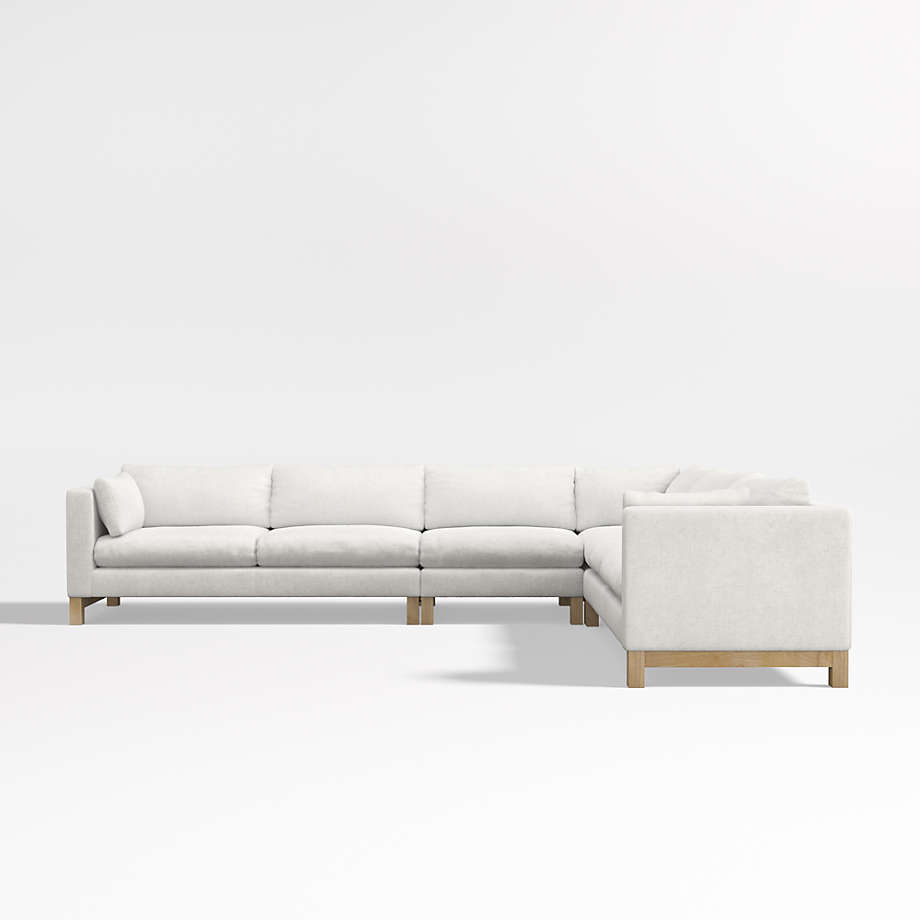 Pacific 4-Piece L-Shaped Sectional Sofa with Wood Legs | Crate & Barrel