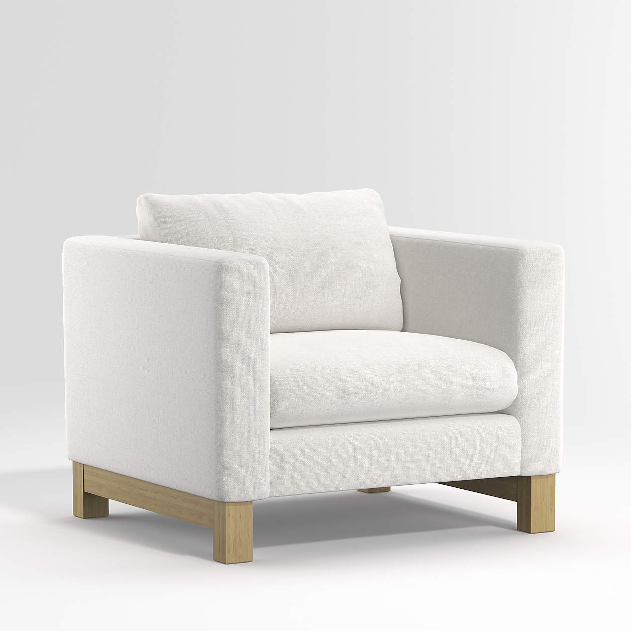 Pacific Chair with Wood Legs + Reviews | Crate & Barrel