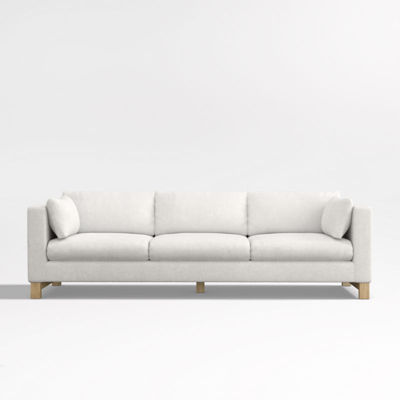 Pacific 103" Deep-Seat Grande Sofa with Wood Legs + Reviews | Crate ...