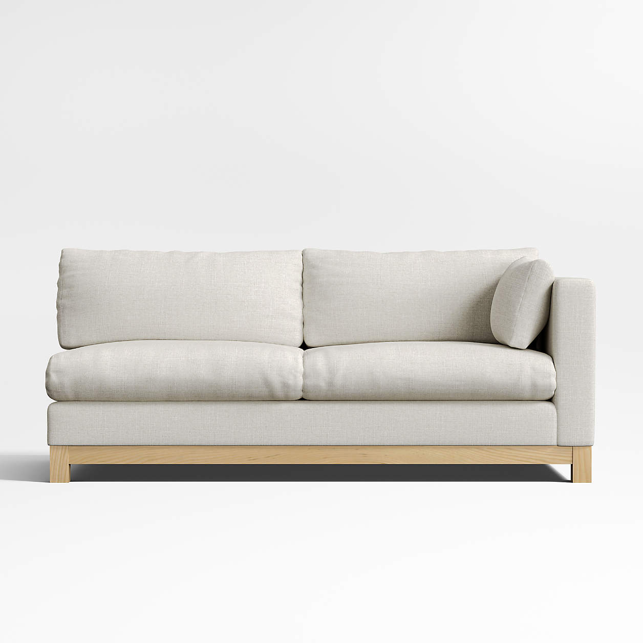 Pacific Wood Right-Arm Sofa | Crate & Barrel