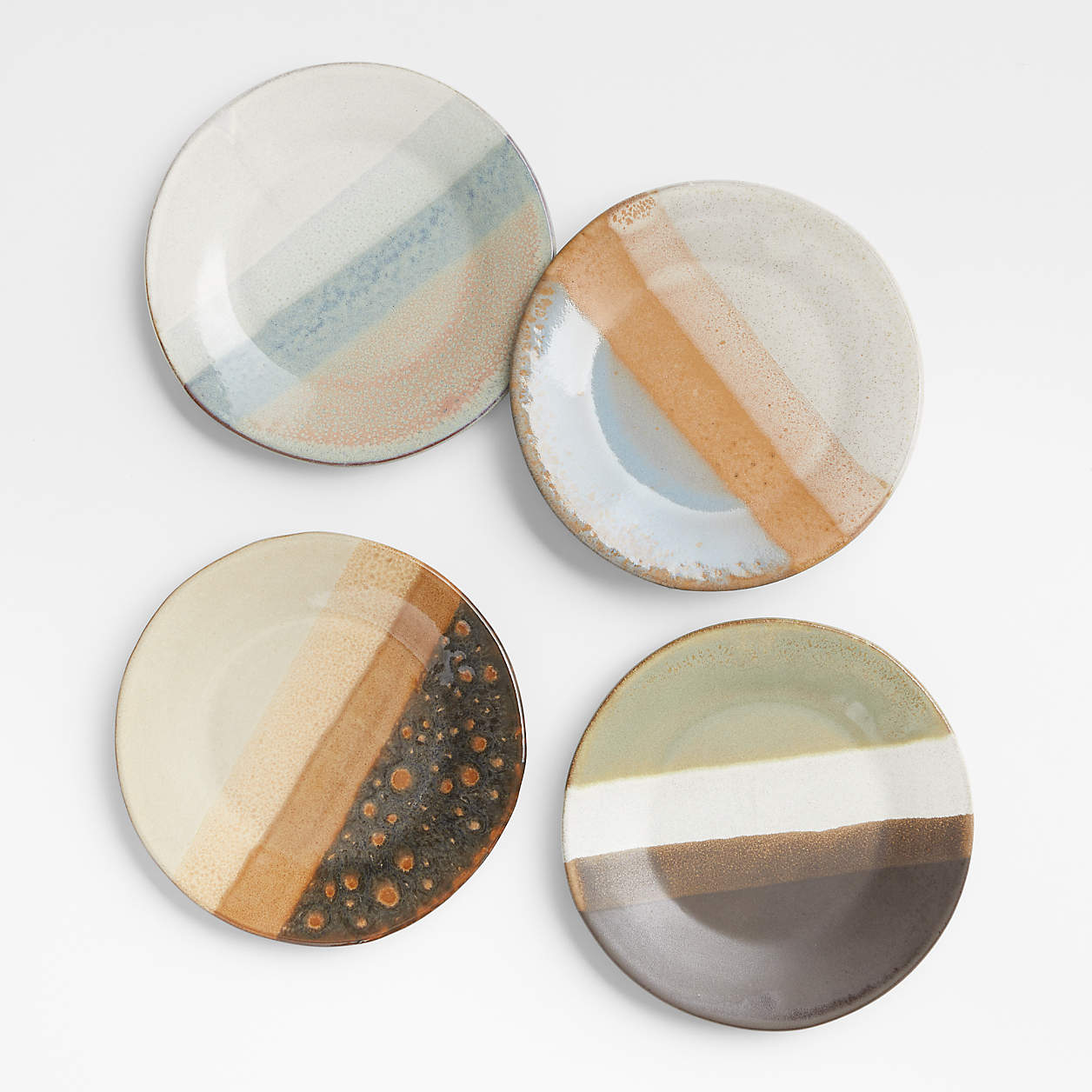 Painterly Salad Plates, Set of 4 + Reviews | Crate & Barrel
