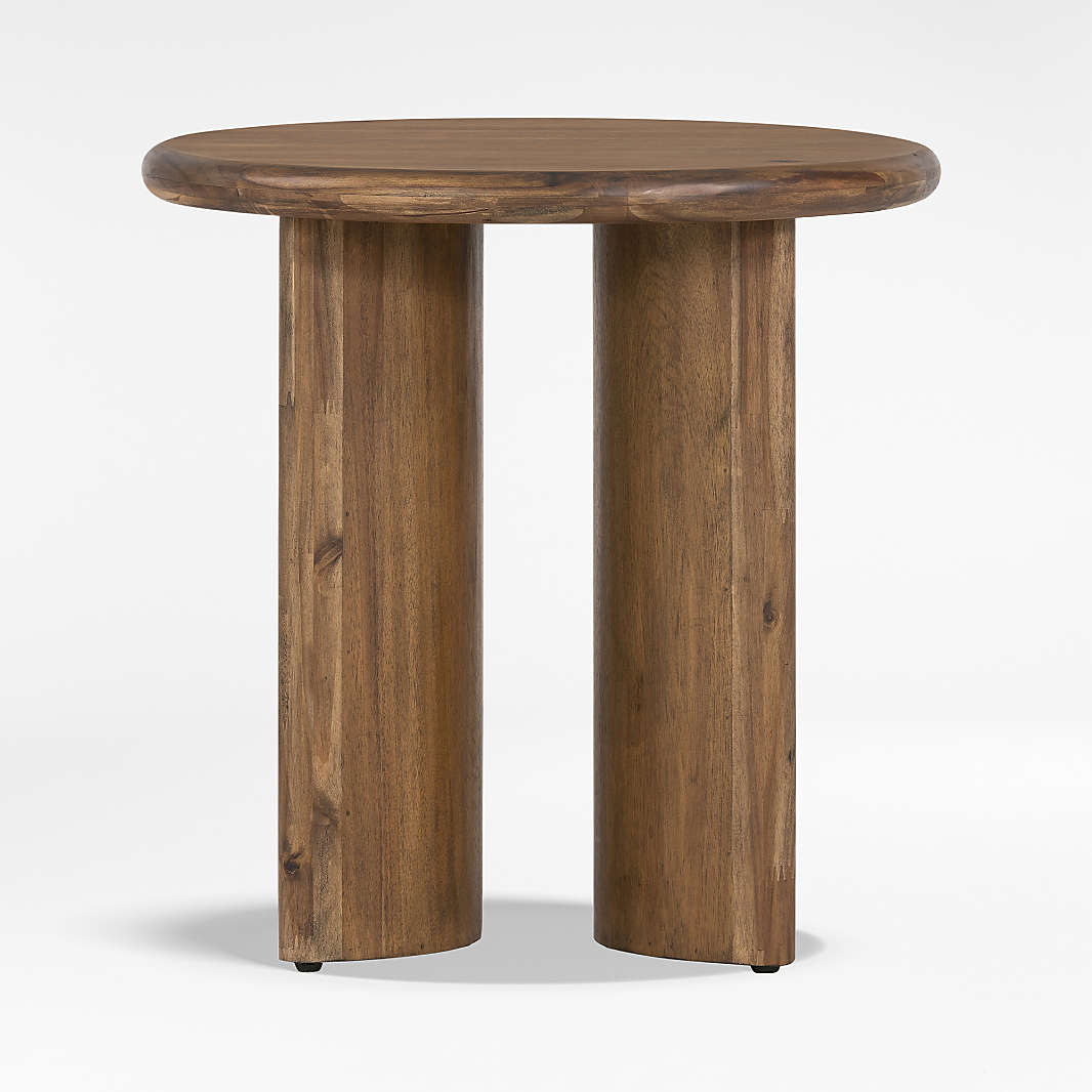 Wood End Tables: Natural Wood Block Side Tables | Crate & Barrel