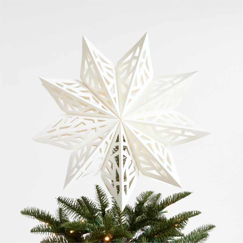 Paper Star Christmas Tree Topper | Crate & Barrel