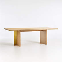 Paradox Natural Oak Dining Table | Crate & Barrel