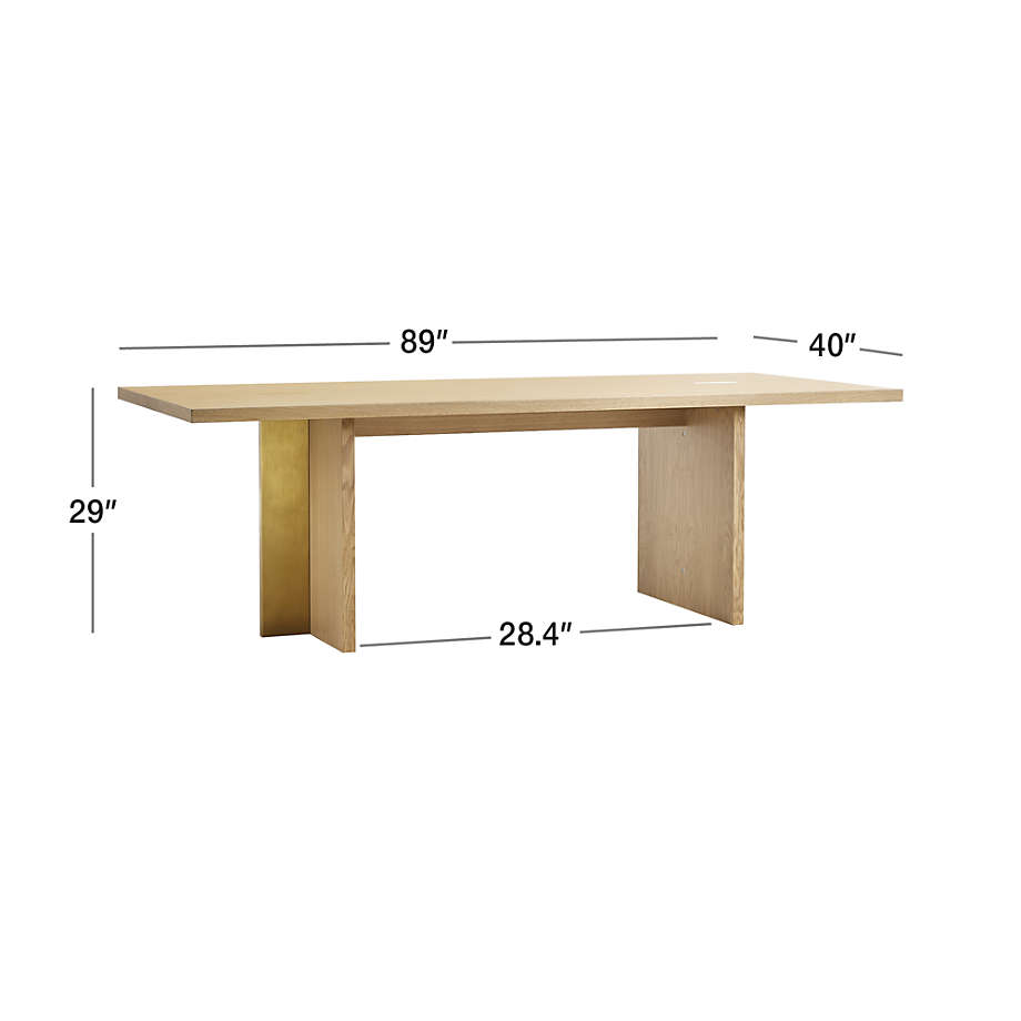 Paradox Natural Oak Dining Table | Crate & Barrel