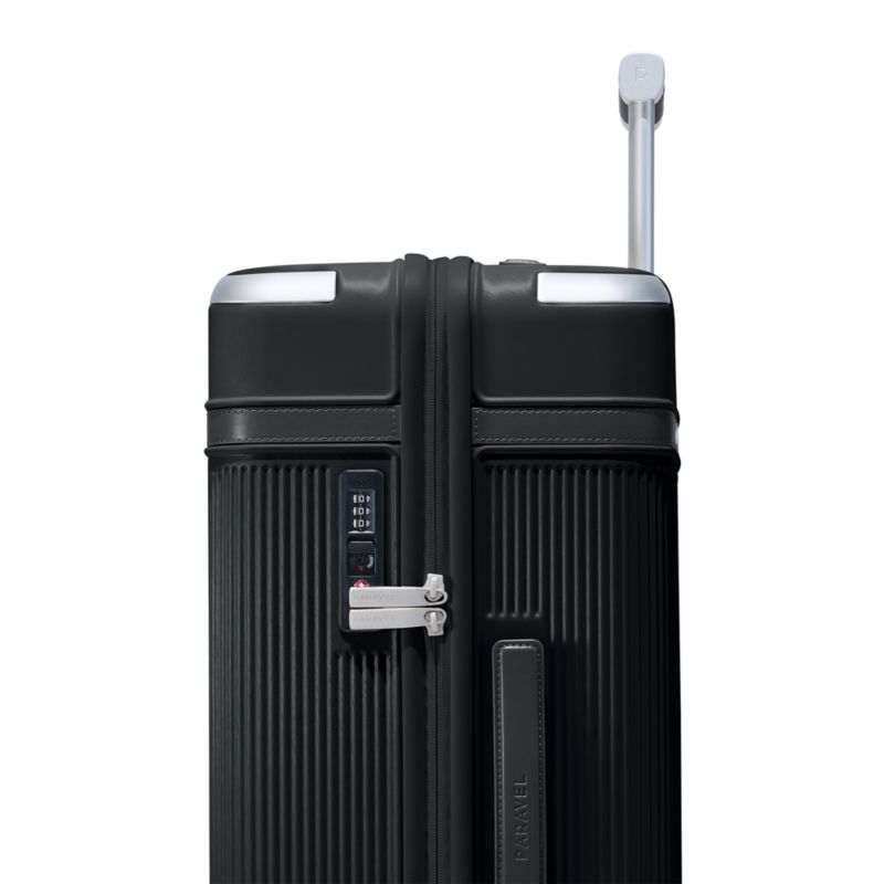 Paravel Aviator Derby Black Grand Checked Suitcase | Crate & Barrel