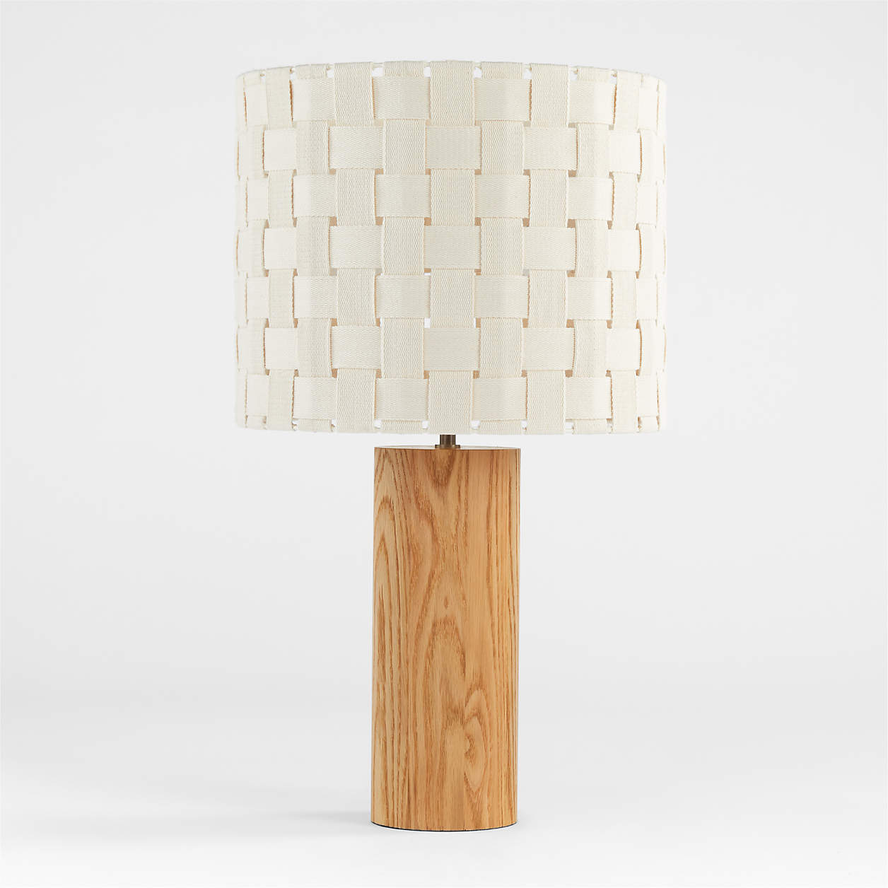 Shinola Parker Wood Table Lamp with Woven Canvas Shade + Reviews ...