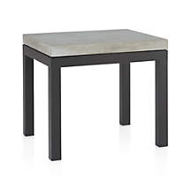 Parsons 48x16 Concrete Top Console Table with Dark Steel Base | Crate ...