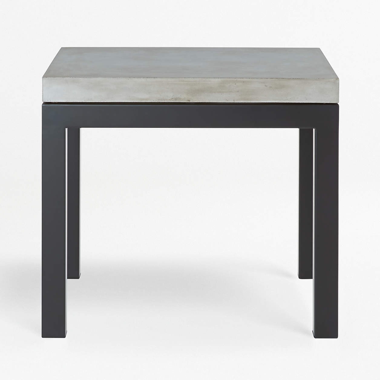 Parsons Concrete Top/ Dark Steel Base 20x24 End Table + Reviews | Crate ...