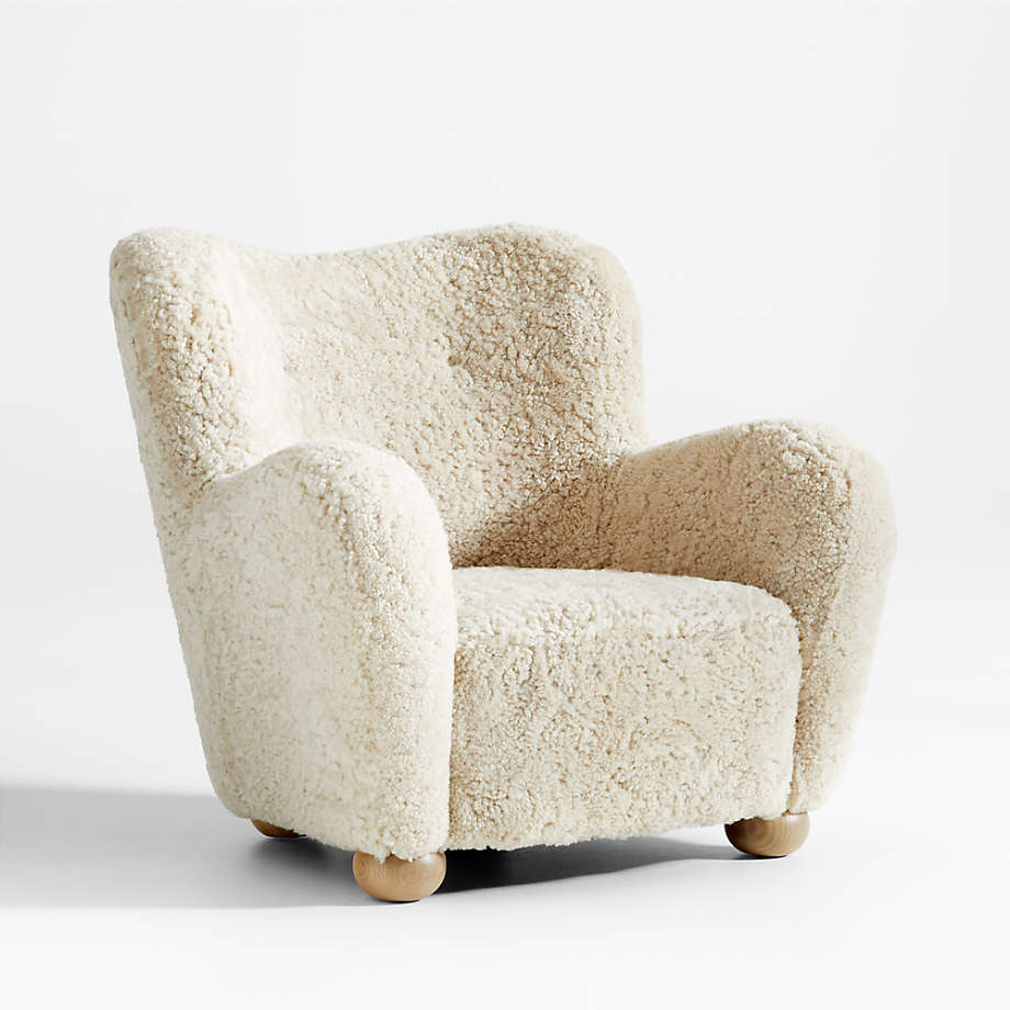 Le Tuco Shearling Accent Chair by Athena Calderone + Reviews | Crate ...