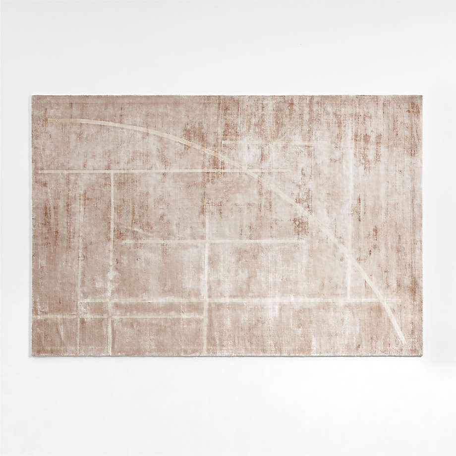 Paularo Distressed Neutral Rug 6'x9' + Reviews | Crate & Barrel