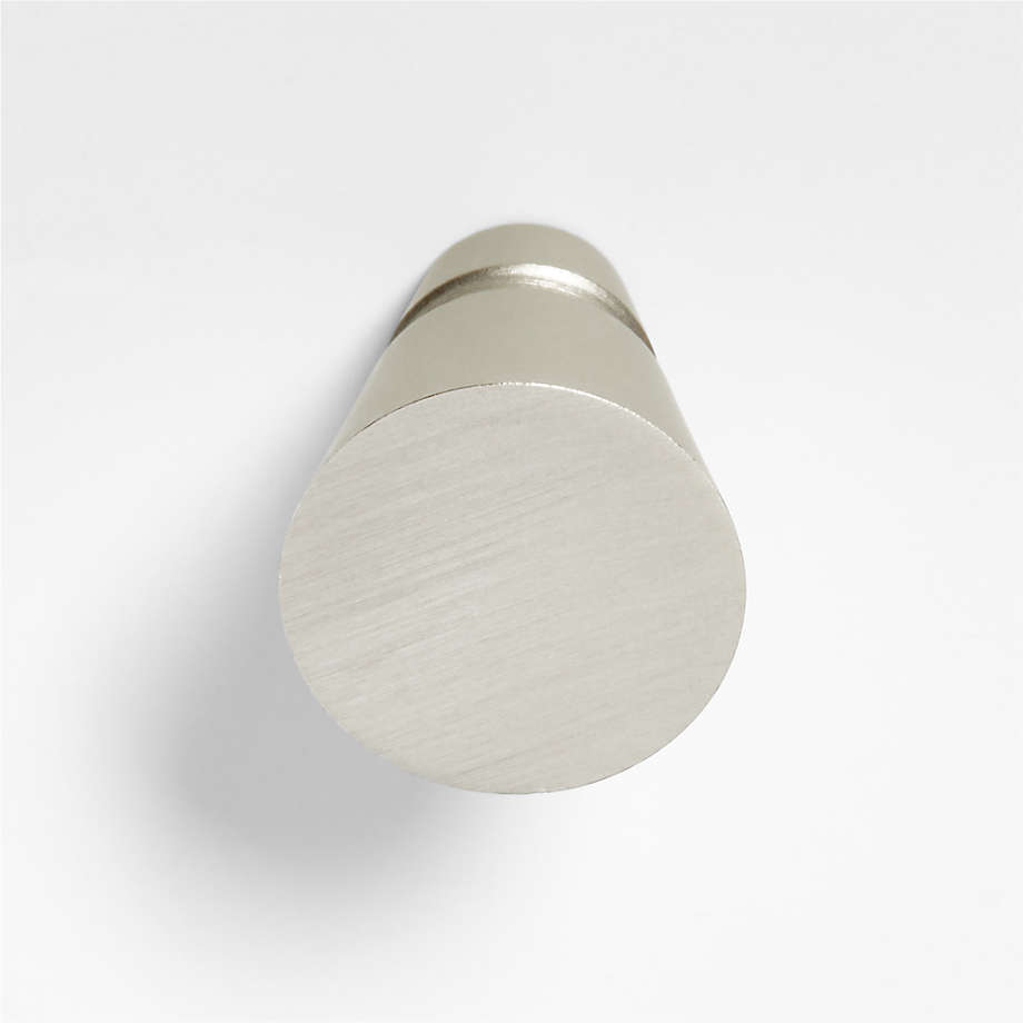Pedestal Brushed Nickel Knob + Reviews | Crate & Barrel