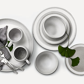 Staccato Wide-Rim Porcelain Dinnerware | Crate & Barrel