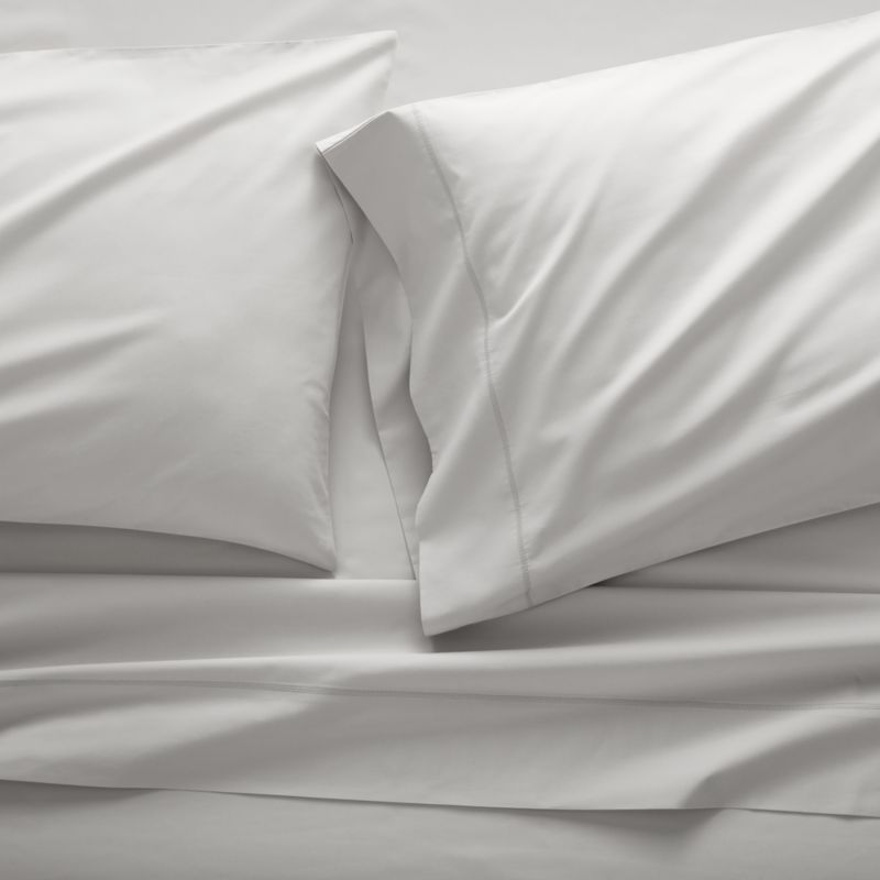 Organic 400 Thread Count Percale Dove King Sheet Set Reviews Crate Organic 400 Thread Count Percale Dove King Sheet Set Reviews Crate
