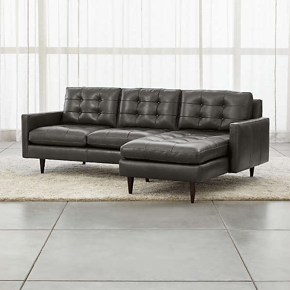 Mid century modern leather sectional store