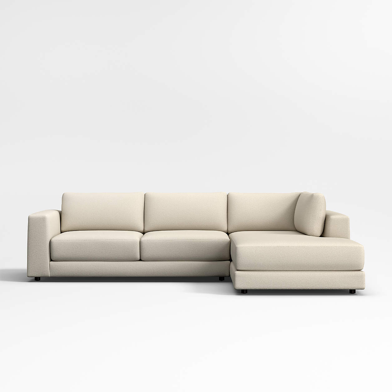 Peyton 2-Piece Right-Arm Bumper Sectional Sofa + Reviews | Crate & Barrel