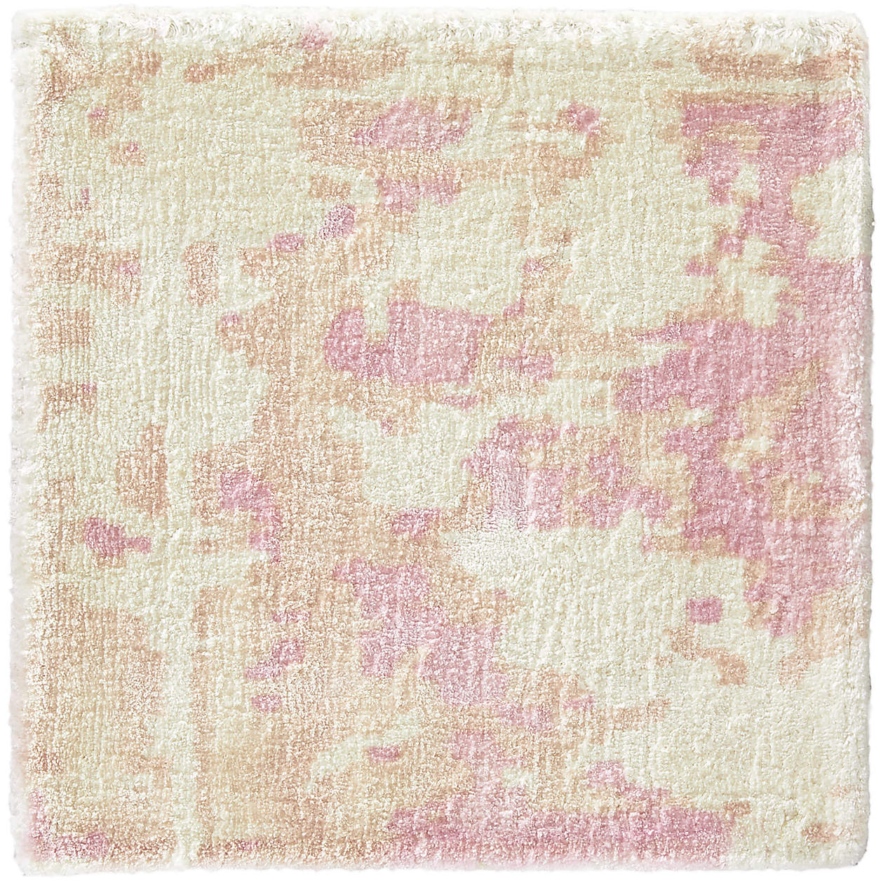 Pink Printed Viscose Rug Swatch + Reviews | Crate & Kids