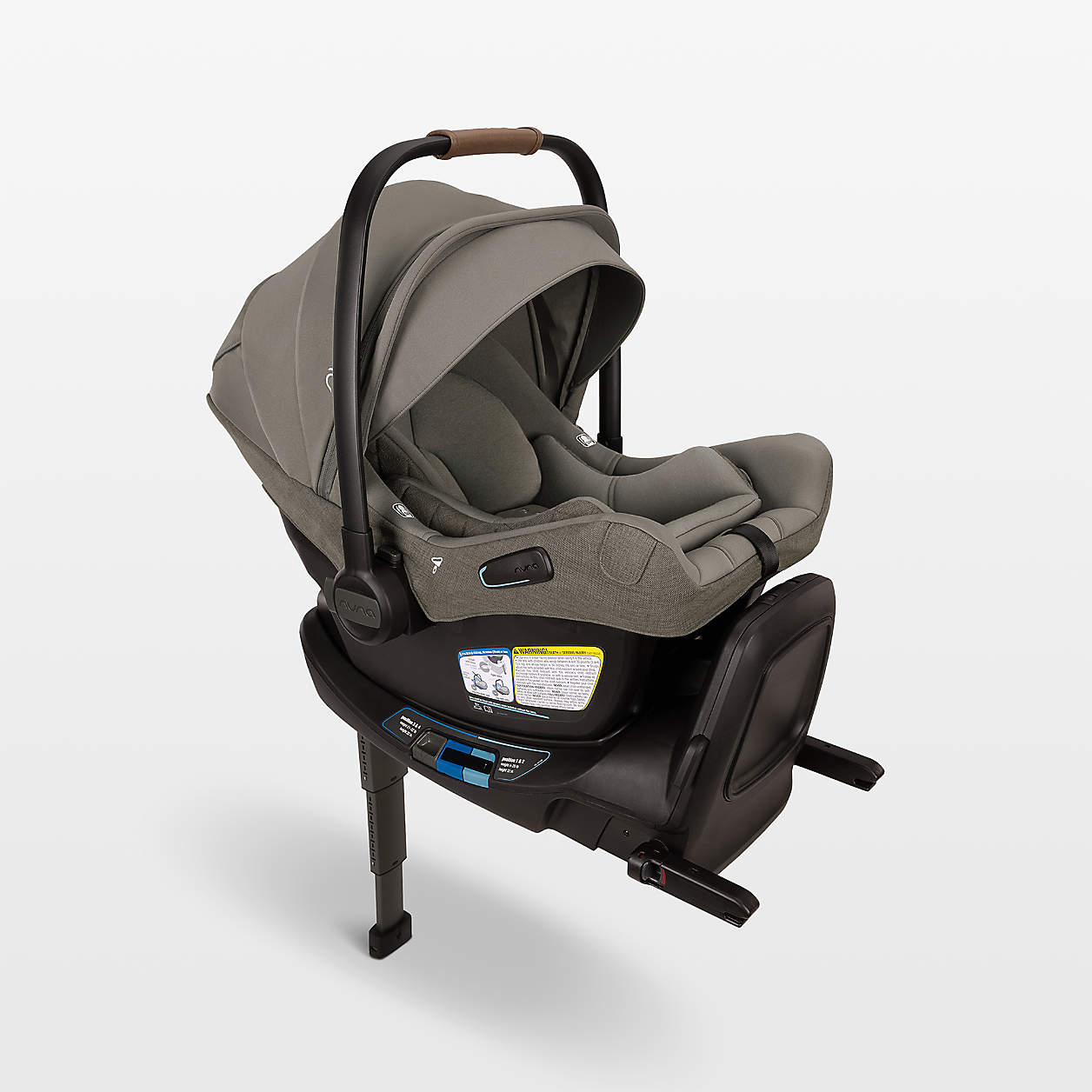Nuna PIPA aire rx Granite Grey Reclining Infant Car Seat + PIPA RELX ...