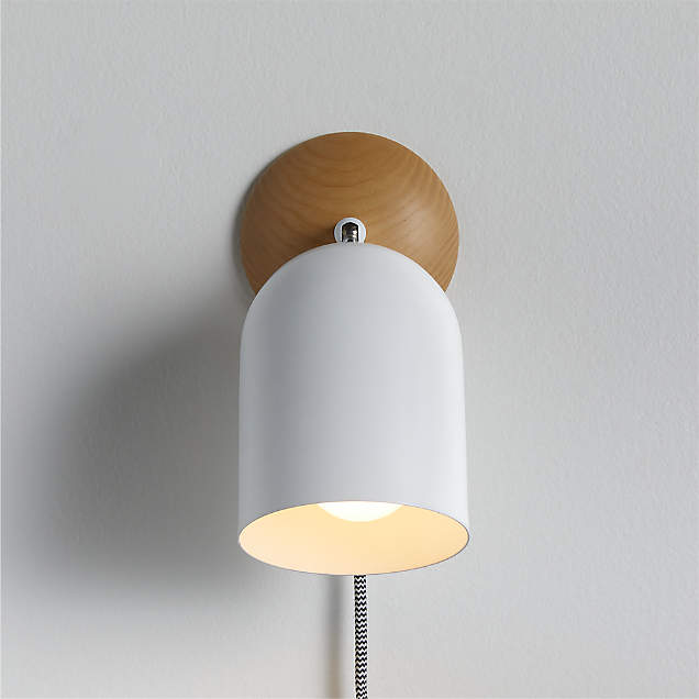Bea White Ceramic Wall Sconce + Reviews | Crate & Kids