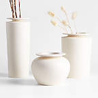 Plateia Large White Earthenware Vase 15.75" + Reviews | Crate & Barrel ...