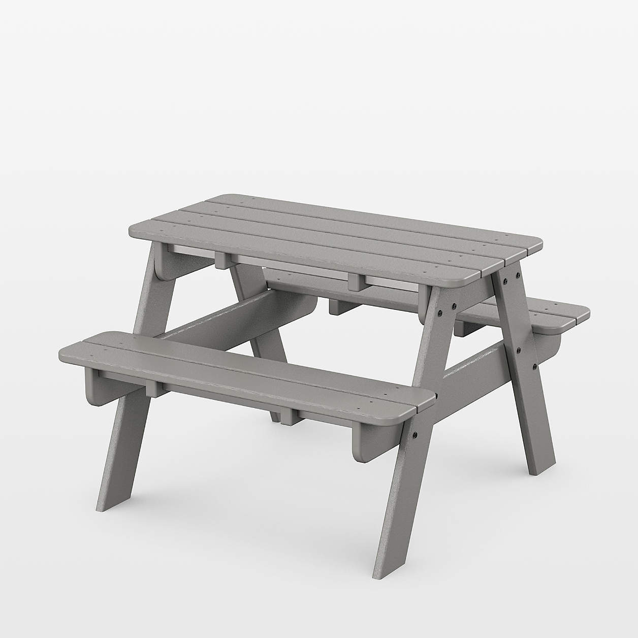 Slate Grey Outdoor Kids Picnic Table by POLYWOOD | Crate & Kids