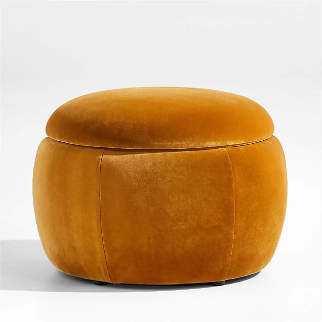Borrego Small Round Ottoman | Crate & Barrel