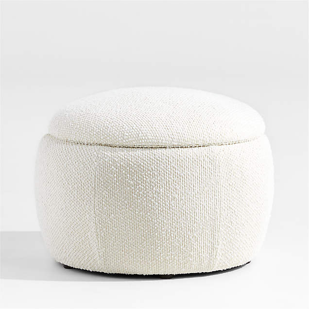Borrego Small Round Ottoman + Reviews | Crate & Barrel Canada