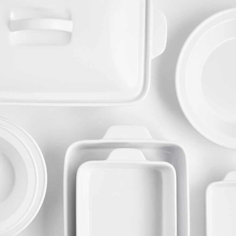 Potluck 7-Piece White Bakeware Set + Reviews | Crate & Barrel