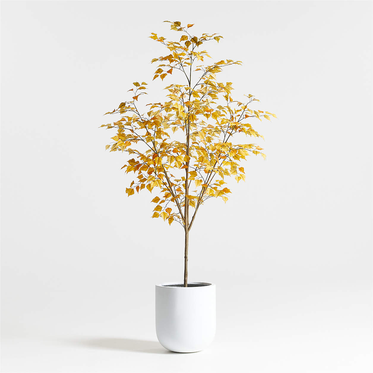Potted Golden Leaf Artificial Fall Tree 7' | Crate & Barrel