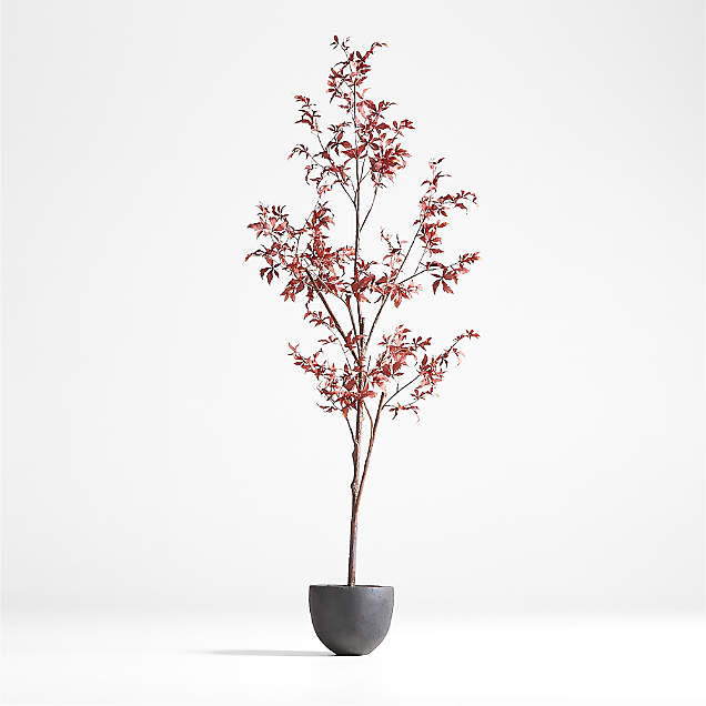 Potted Golden Leaf Artificial Fall Tree 7' + Reviews | Crate & Barrel