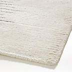 Prague Wool and Viscose Hand-Knotted Ombre Ivory Area Rug 6'x9 ...