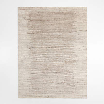 Giverny Wool and Viscose Hand-Knotted Natural Area Rug 6'x9' | Crate ...