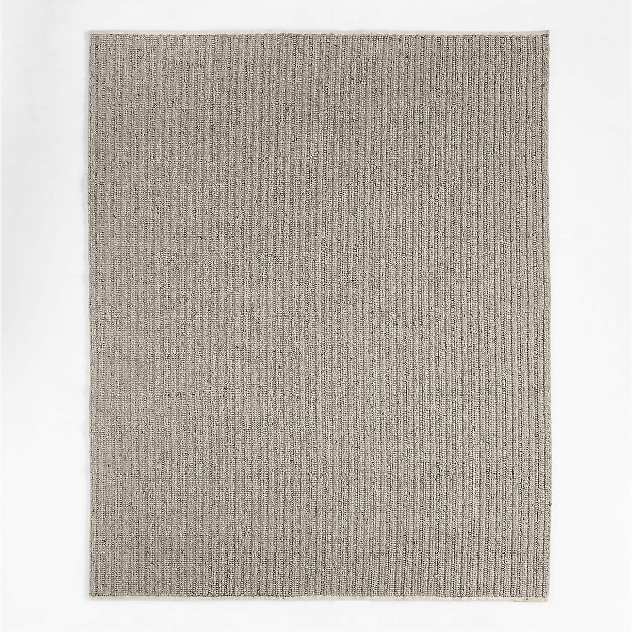 Prato Wool Grey Area Rug 9'x12' + Reviews | Crate & Barrel