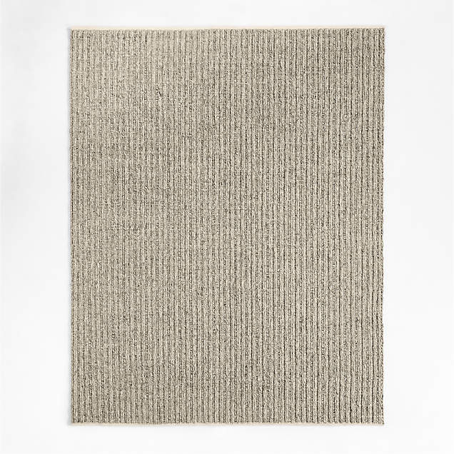 Prato Wool Grey Area Rug 9'x12' + Reviews | Crate & Barrel