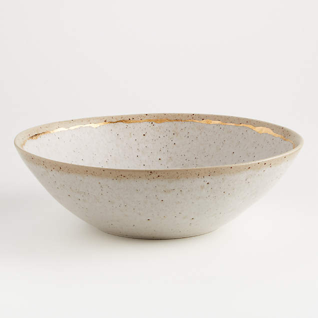 Primrose Gold Bowl Plate + Reviews | Crate & Barrel