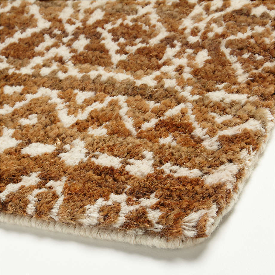 Provence Jute and Wool Hand-Knotted Taupe Brown Rug Swatch 12"x18 ...