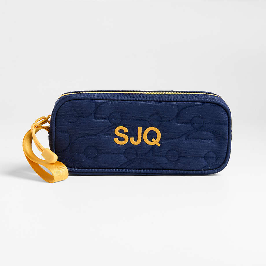 Quilted Blue Car Soft Kids Pencil Case | Crate & Kids