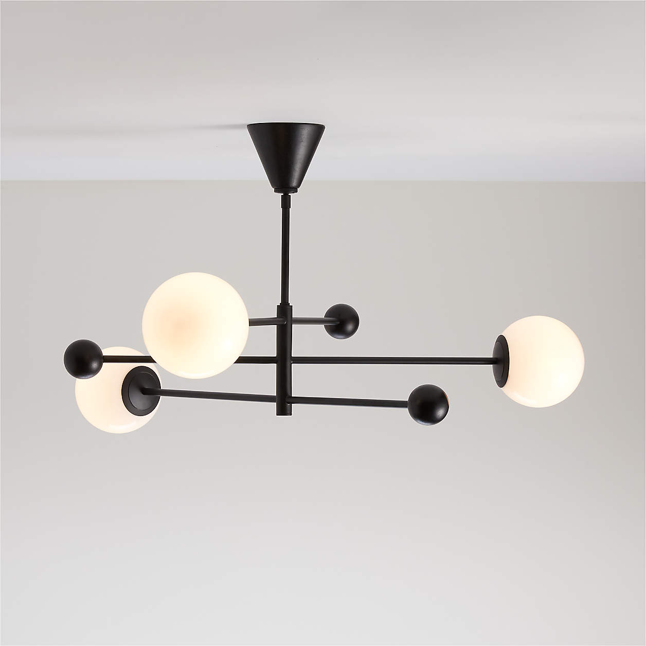 Quinn Black Metal 28" Kids Ceiling Light | Crate & Kids