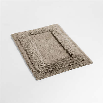 Raffee Fluffy Cotton Bath Mats | Crate & Barrel